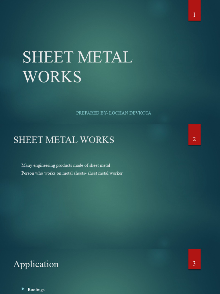 C SHEET METAL WORKS | PDF | Sheet Metal | Metalworking