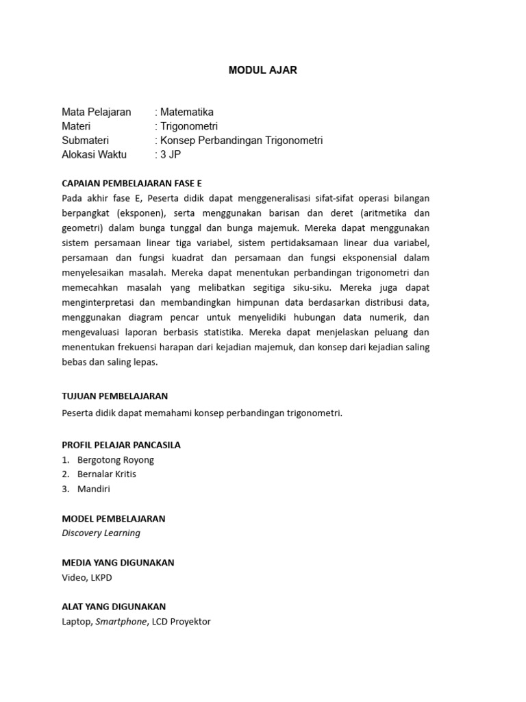 Modul Ajar Untuk Microteaching Pdf