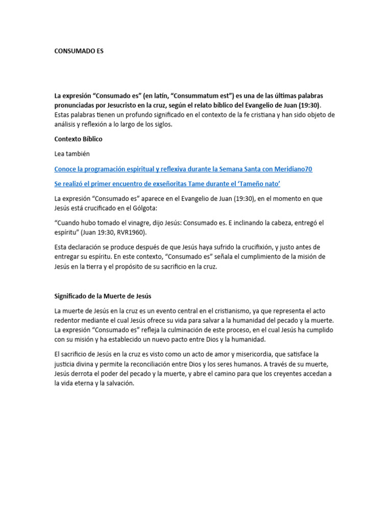 Consumado Es Pdf Jesús Cristo Título