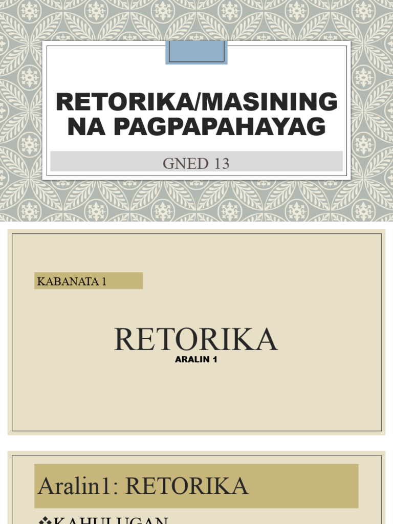 Retorika PPT 1 | PDF