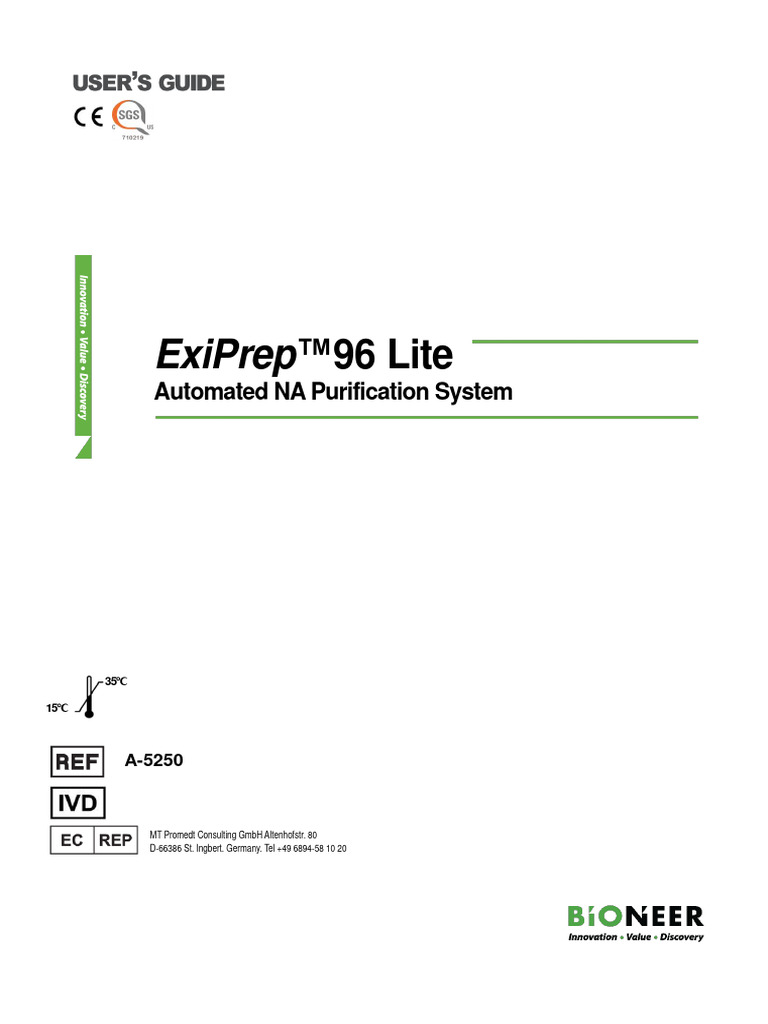 Exiprep96 Lite Guía de Usuario | PDF | Button (Computing) | Waste