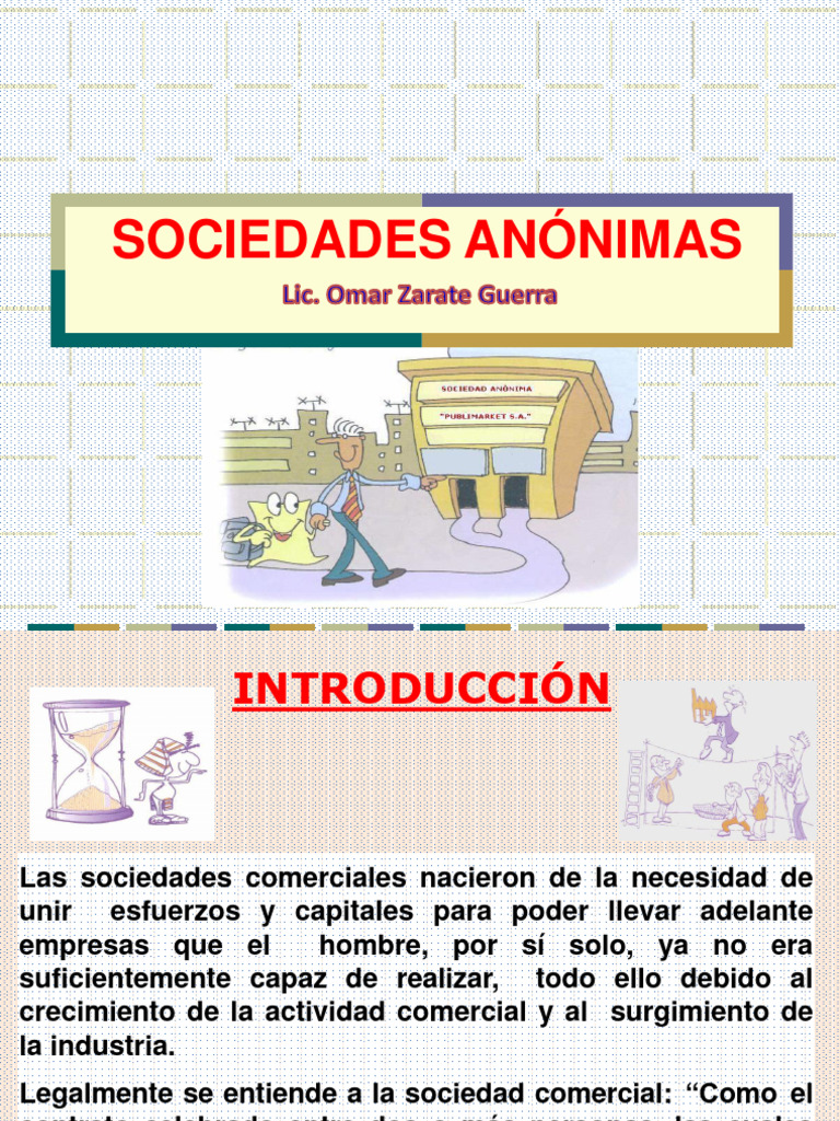 Sociedad Anonima | PDF | Compartir (Finanzas) | Sociedad de responsabilidad limitada