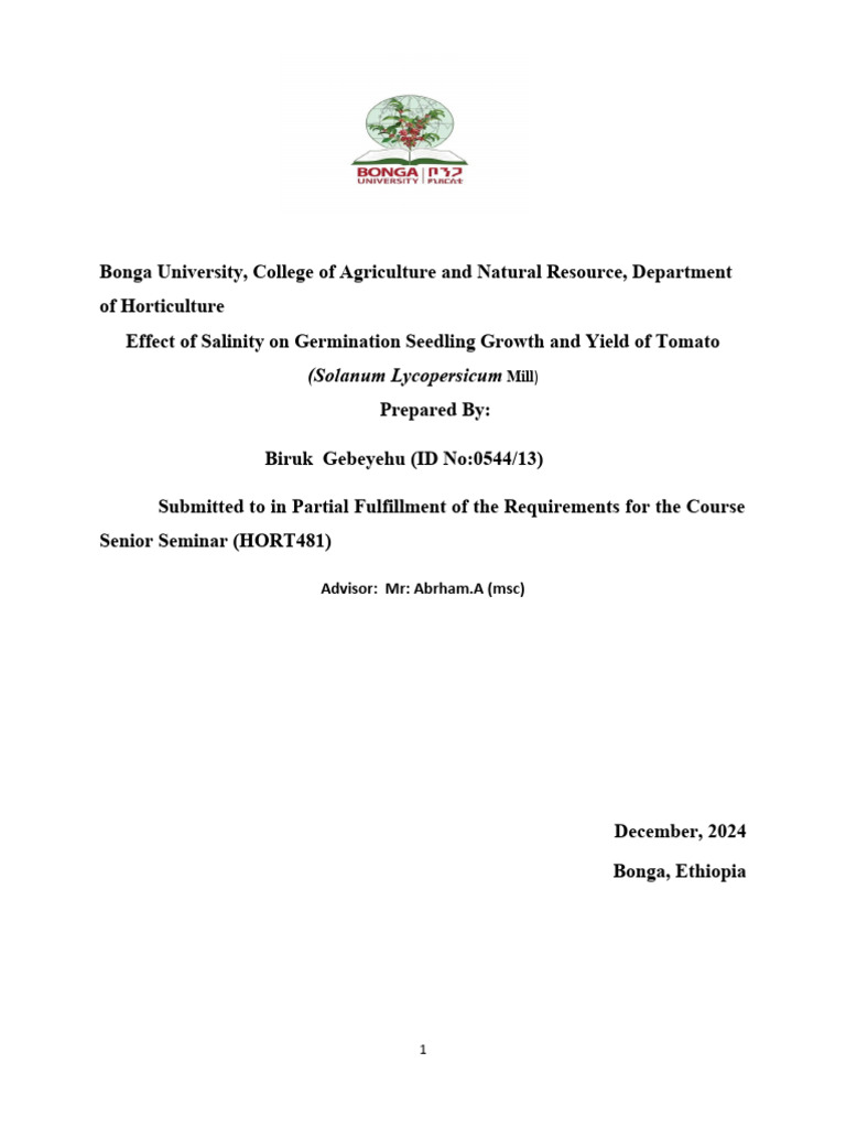 Siner by Biruk | PDF | Tomato | Root