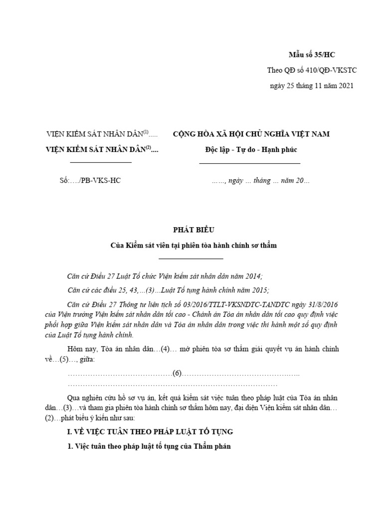 Mau So 35 Hc Qd 410 Qd Vkstc | PDF