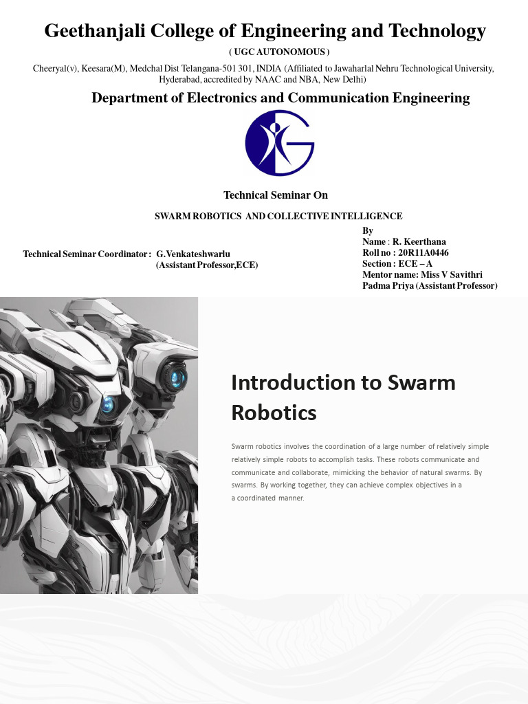 Introduction To Swarm Robotics 3 Pdf Robotics Robot 1439