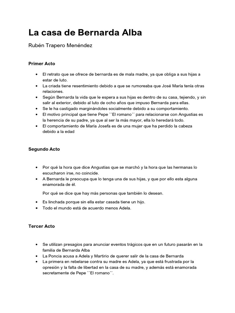 La Casa de Bernarda Alba | PDF