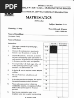 Social Maneb Past Papers | PDF | Malawi | Africa