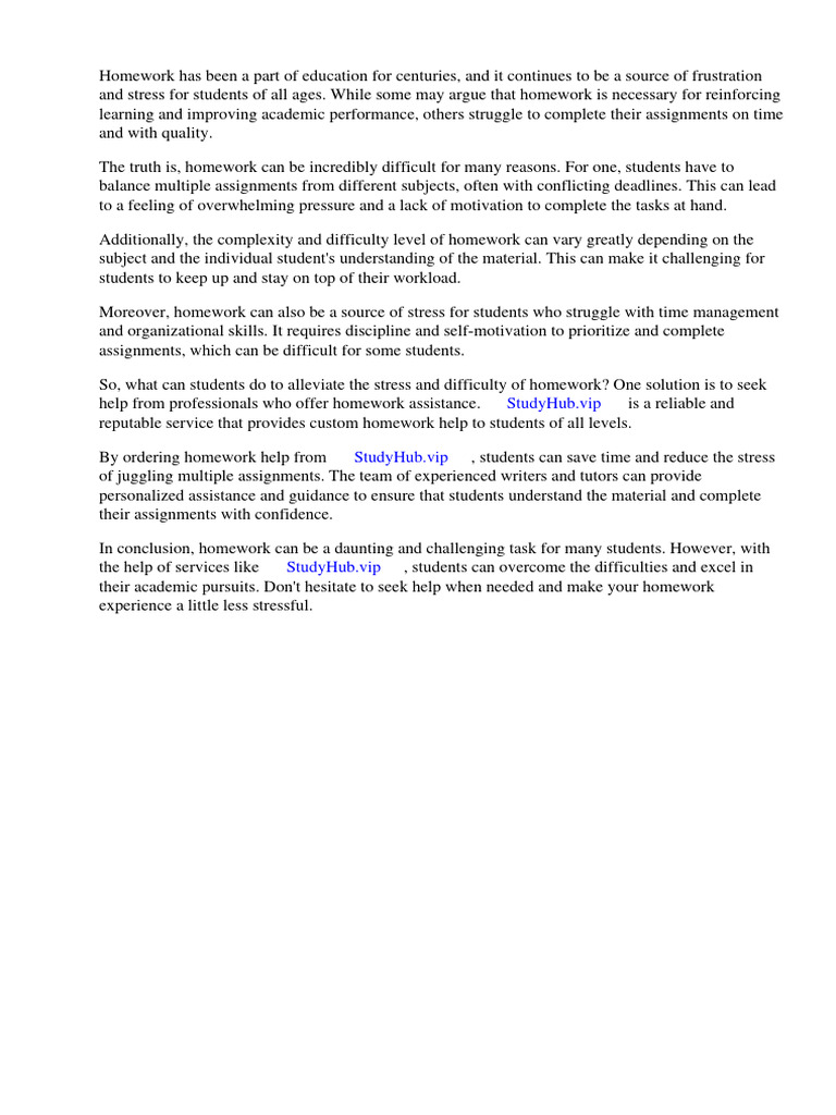 Hardest Homework | PDF | Homework | Teachers