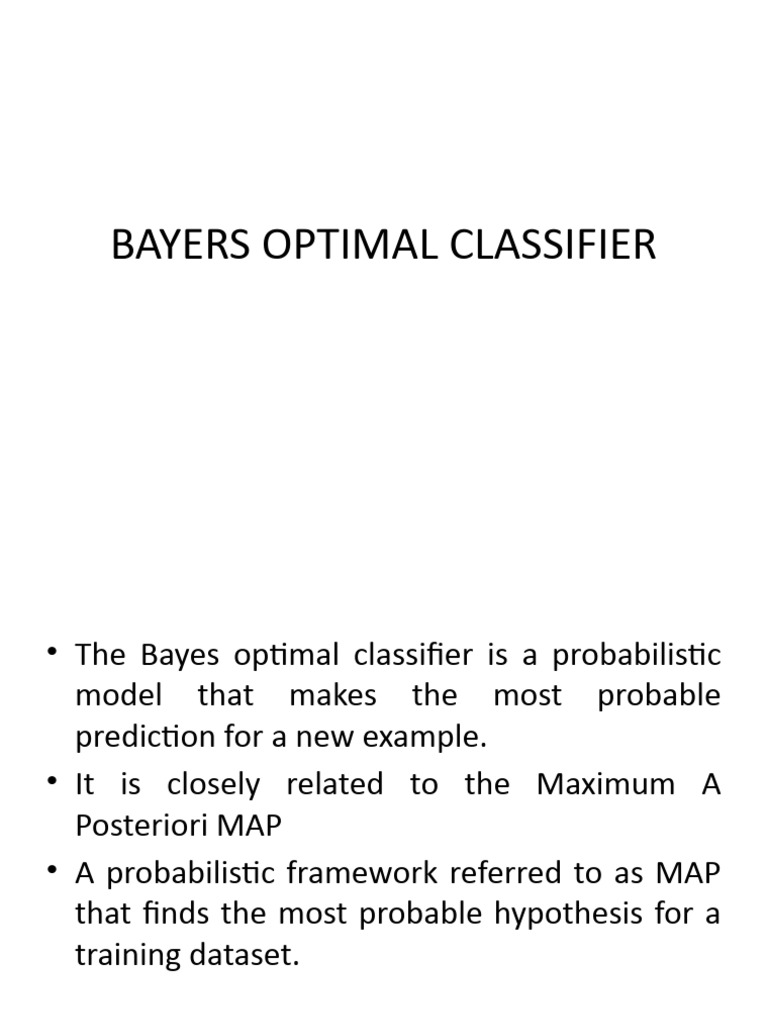 Bayers Optimal Classifier | PDF