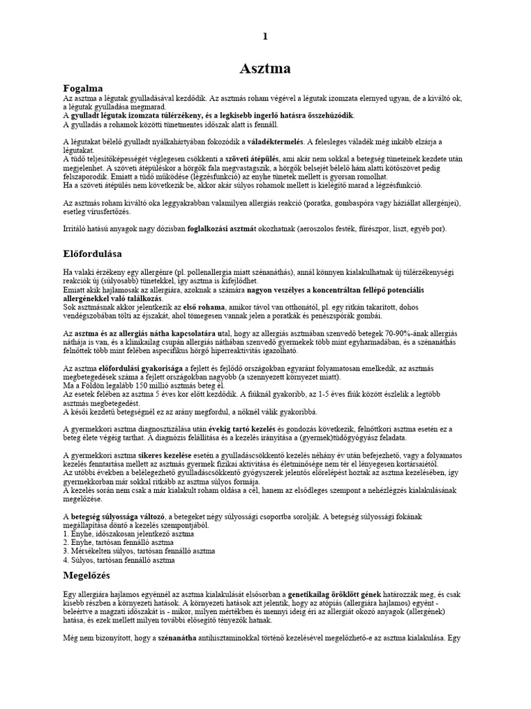 Asztma | PDF