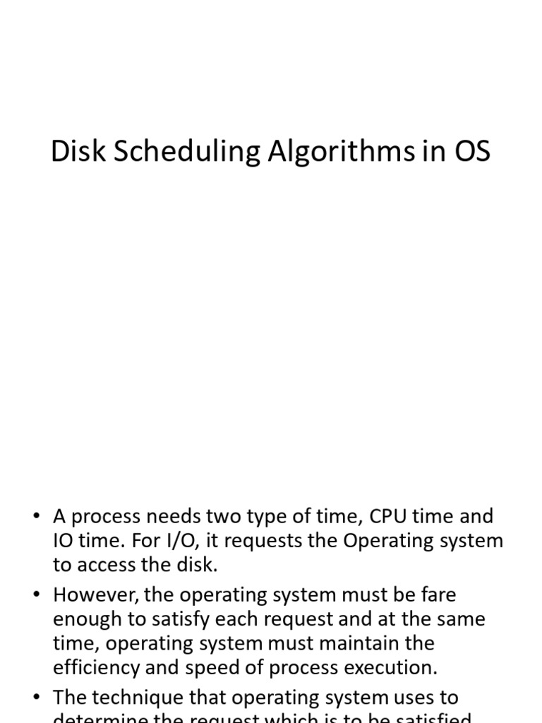 Disk Scheduling Algorithms in OS | PDF | Scheduling (Computing) | Algorithms And Data Structures