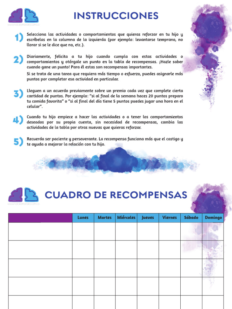 Cuadro de Recompensas para Niños | PDF