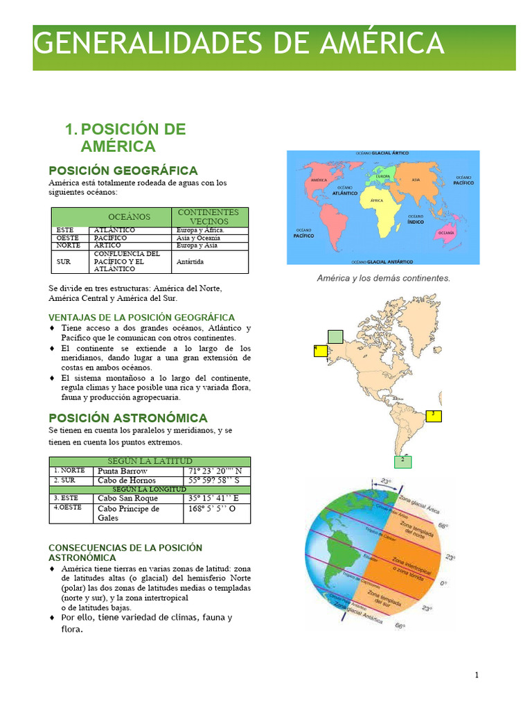Generalidades de América | PDF | America latina | Américas