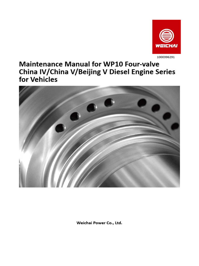 31 WP10四气门国Ⅳ国V京V系列车用柴油机维修手册 Zh en Final | PDF | Engines | Diesel Engine