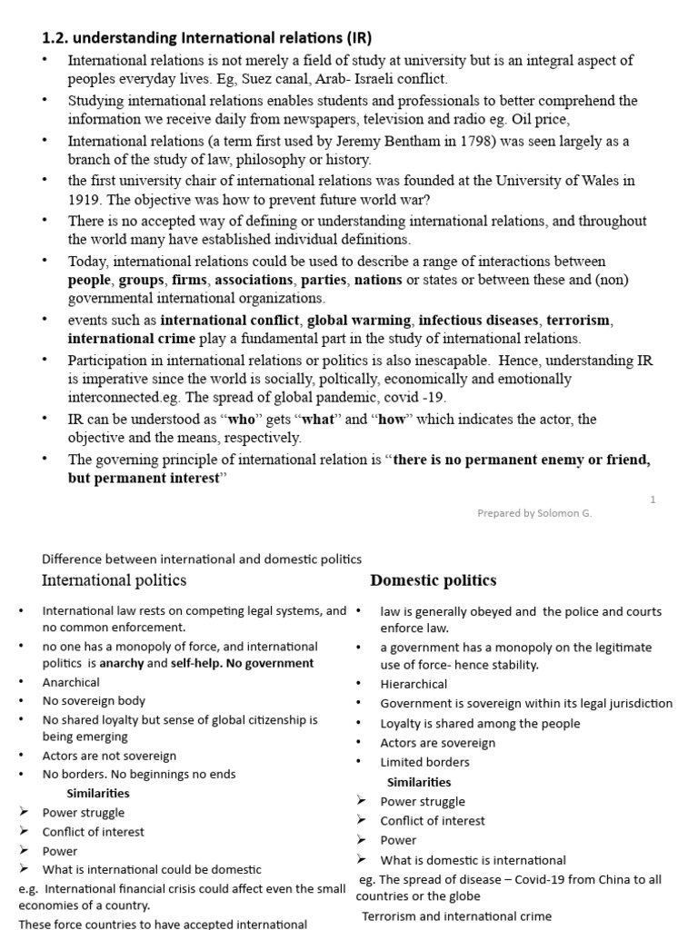 Understanding International Relations Essentials | PDF | Sovereignty ...