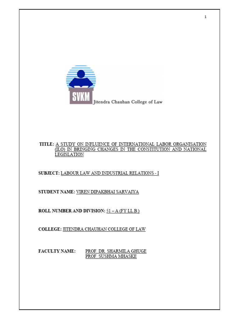 Project - Labor Law | PDF | International Labour Organization | Labor ...