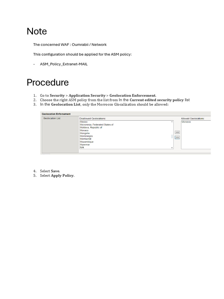 Configuring Geolocation Enforcement | PDF Configuring Geolocation Enforcement | PDF