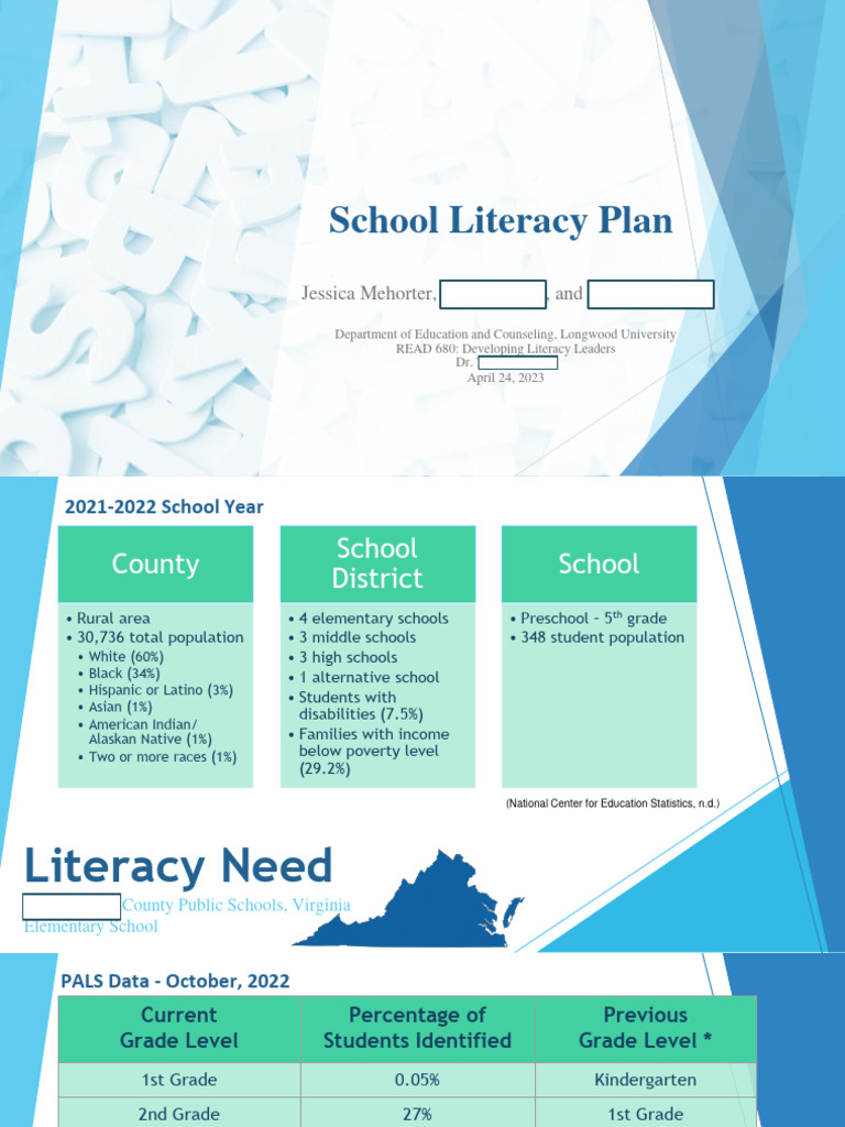 School Literacy Plan | PDF | Phonics | Teachers