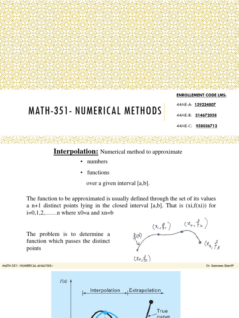 LECTURE 7 Numerical Differentiation Integration | PDF