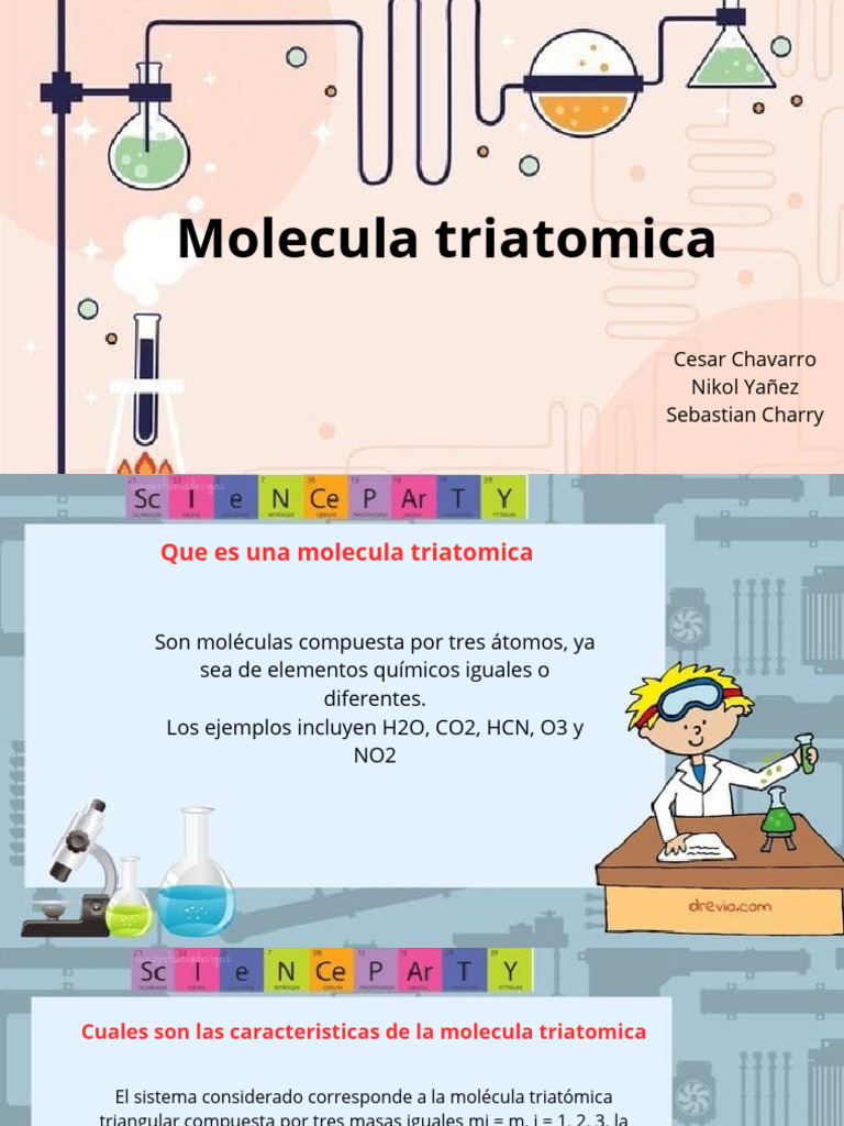 Ejemplos y características de moléculas triatómicas | PDF