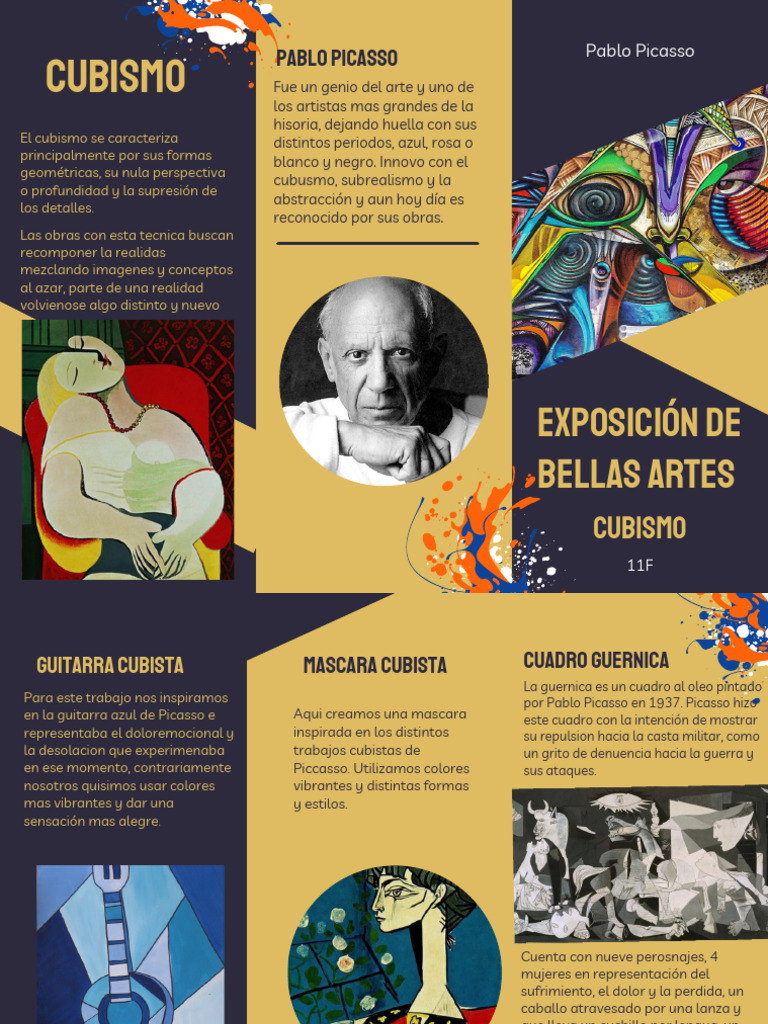 Brown Navy Professional Museum of Art Trifold Brochure | PDF | Cubismo ...