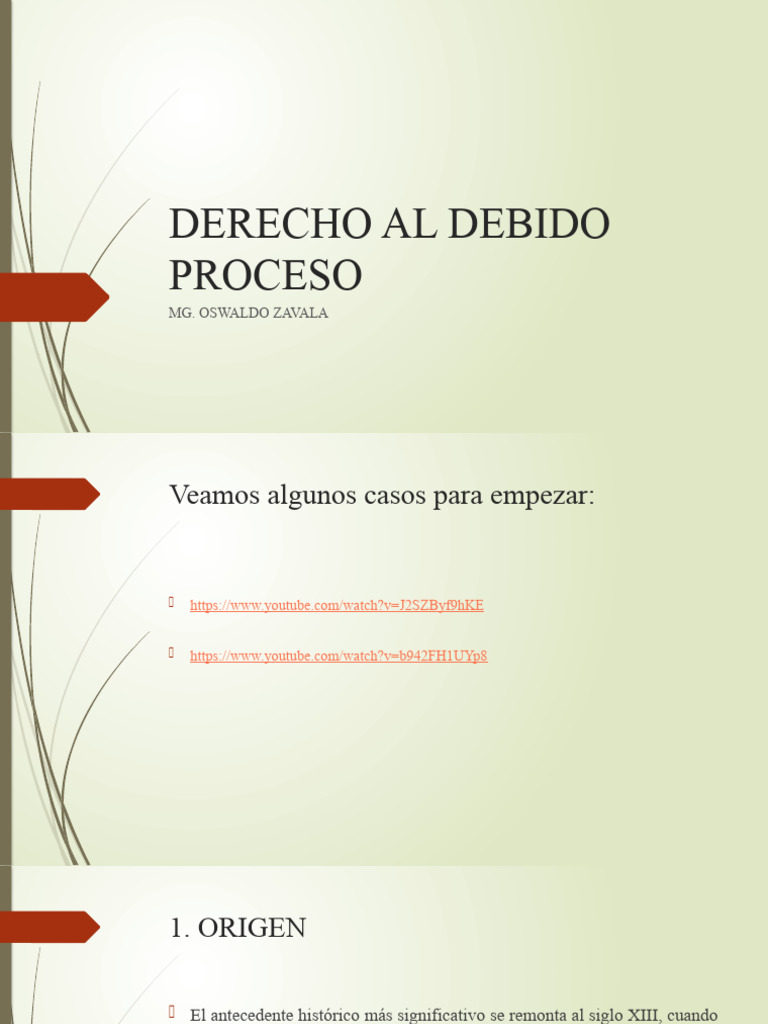 Derecho Al Debido Proceso | Descargar gratis PDF | Debido al proceso ...