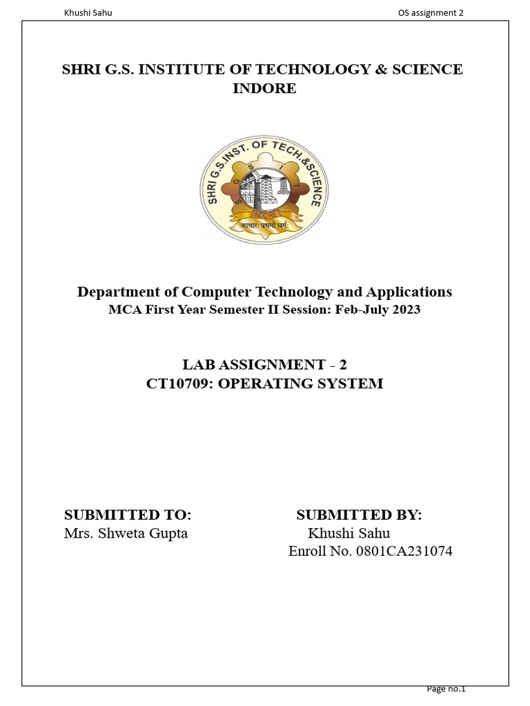 os ass2 | PDF | Computer Engineering | Computer Architecture