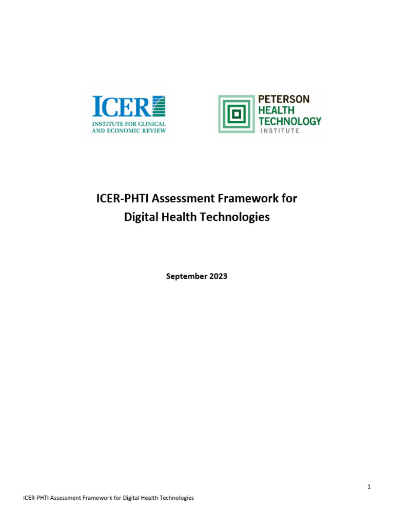 Digital Health Technology Assessment Framework | PDF | Medical Device ...