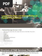 Fundamentals of Food Service Operation | PDF | Menu | Restaurants