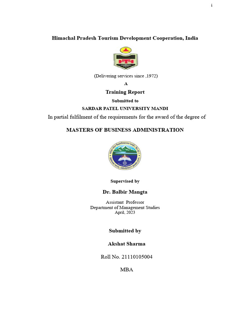 Himachal Pradesh Tourism Development Cooperation | PDF | Employment | Tourism