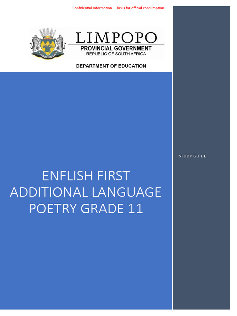 Grade 11 Poetry Study Guide | PDF | William Wordsworth