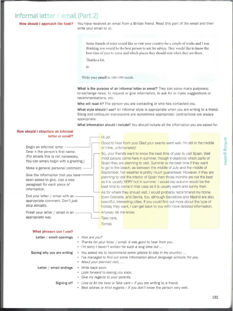 Writing Informal Emailb2 | PDF | Language Arts & Discipline