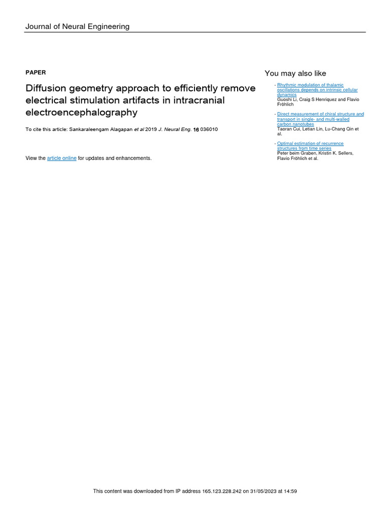 Alagapan JNeuralEng 2019 | PDF | Electroencephalography | Spectral Density