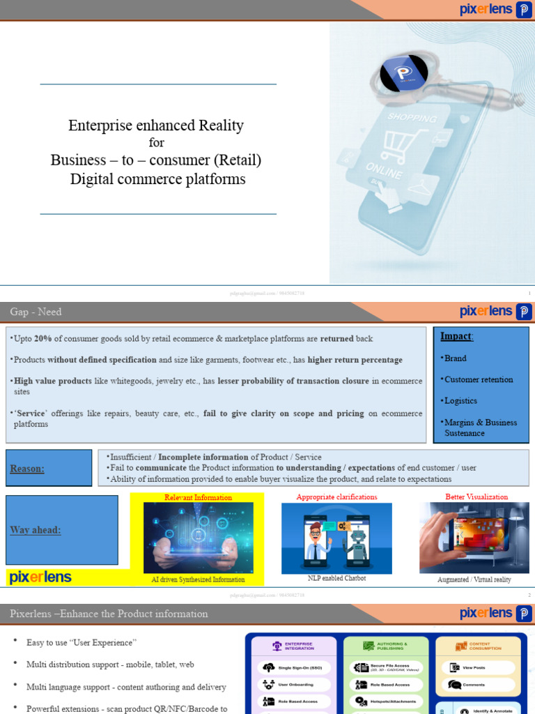 Pixer For B2C | PDF | E Commerce | Retail