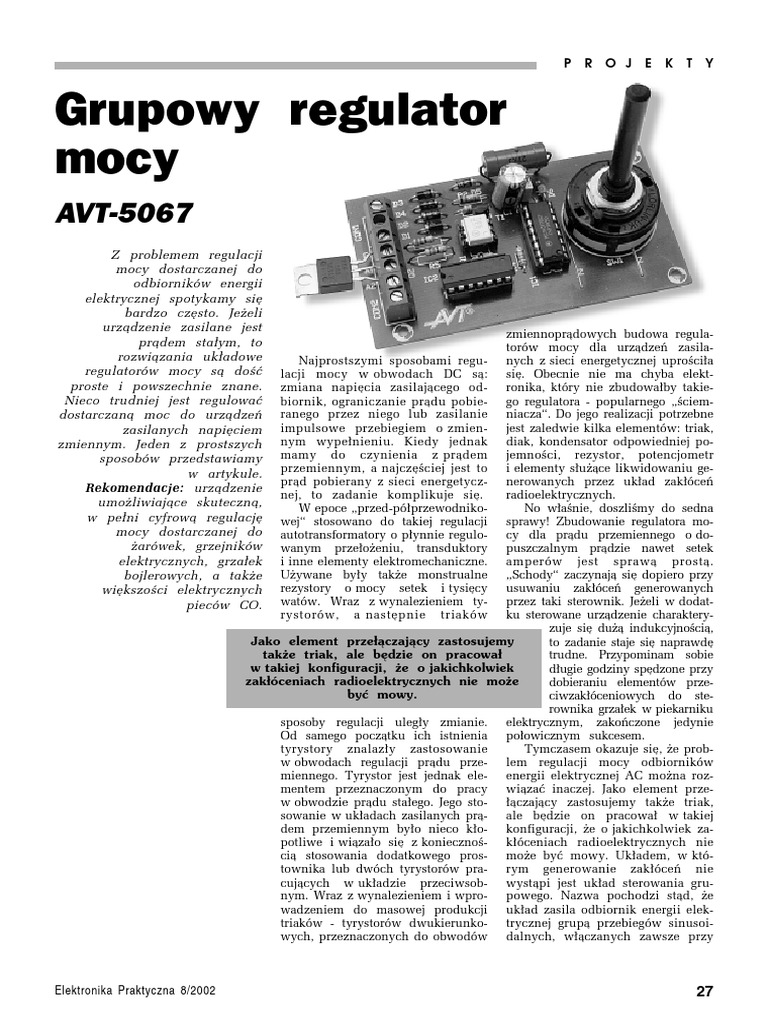 AVT Power Regulator | PDF