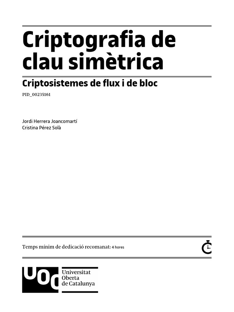 3 - Criptografia de Clau Simètrica | PDF