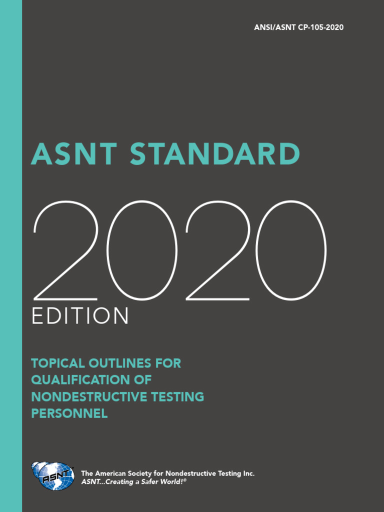 Ansi Asnt CP105 | PDF | Fracture | Nondestructive Testing