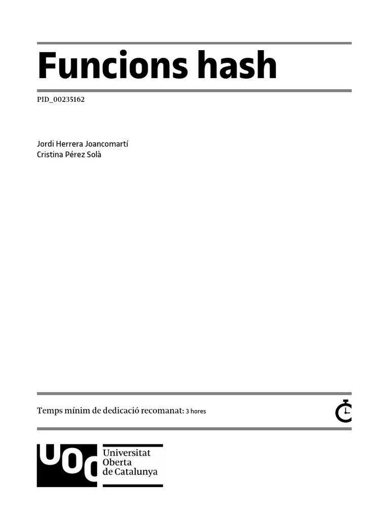 4 Funcions Hash | PDF