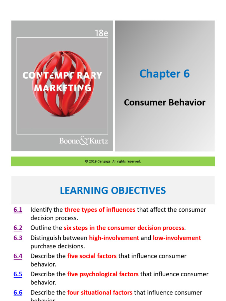 Boone Kurtz 18e Ch06-Edited-Borres | PDF | Consumer Behaviour | Behavior