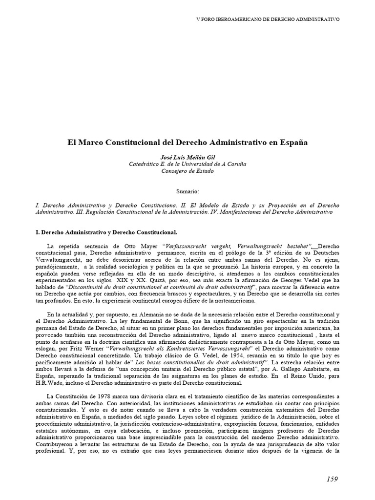 T7-L4 - Marco Constitucional Del Derecho Administrativo en España | PDF | Constitución | Estado ...
