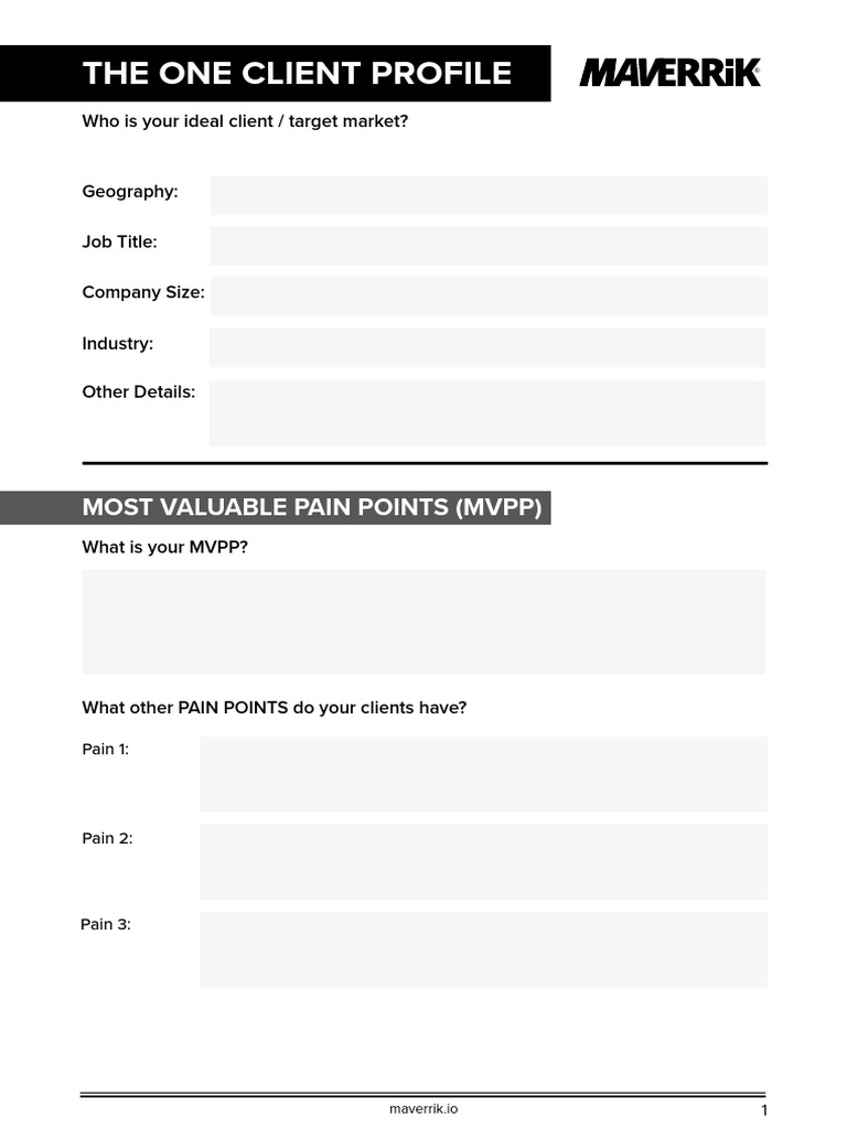 The One Client Profile 2021 | PDF | Methodology | Cognition