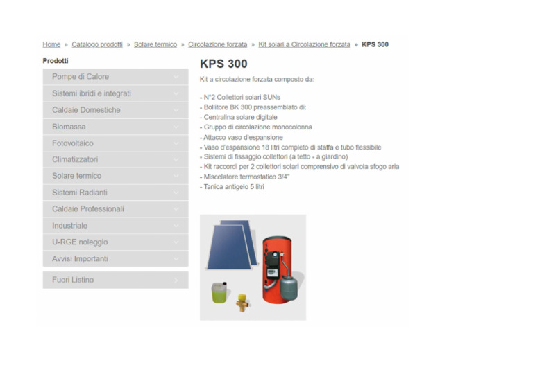 UNICAL - Solare Termico KPS-300 | PDF