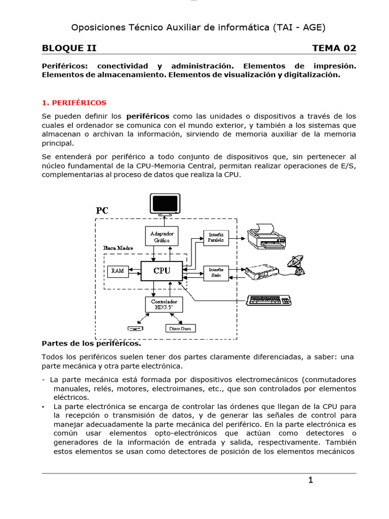 Bloque Ii Tema 02: Oposiciones Técnico Auxiliar de Informática (TAI - AGE) | PDF ...