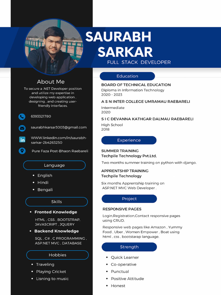 Black Modern Professional Resume | PDF
