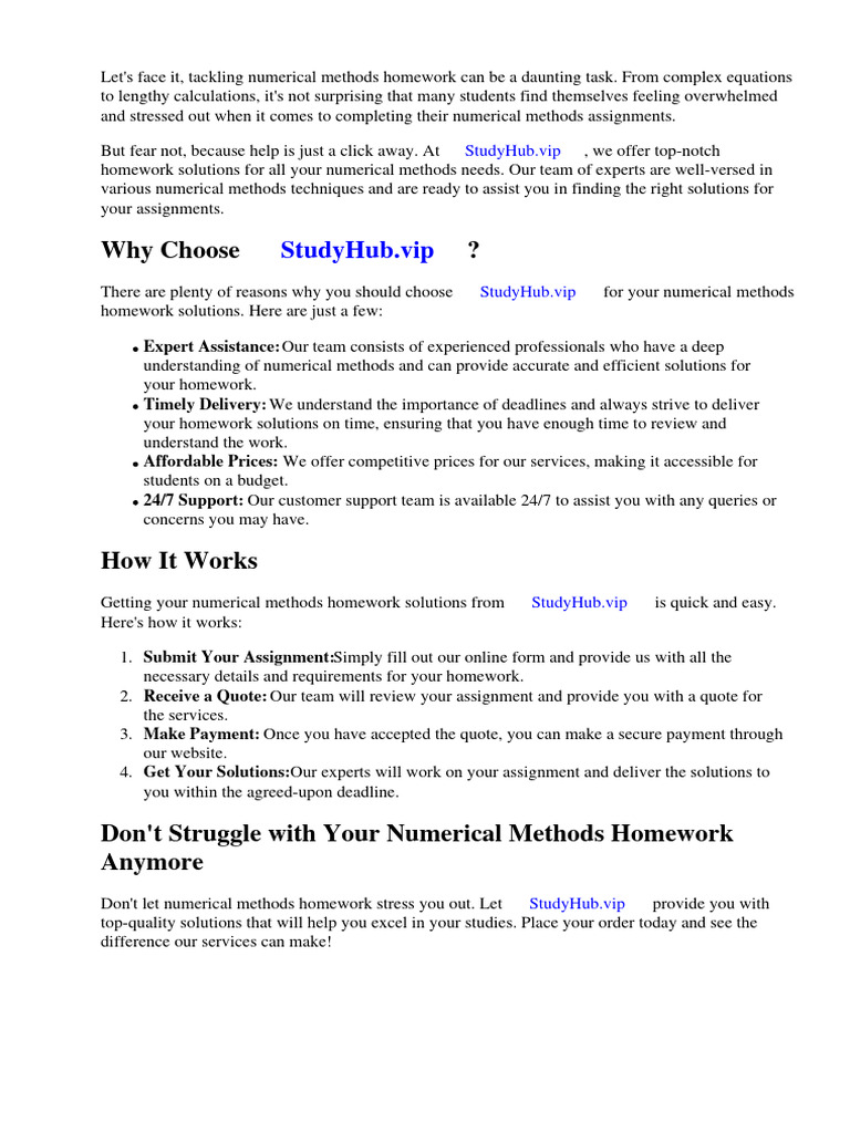 Numerical Methods Homework Solution Pdf Numerical Analysis Mathematics