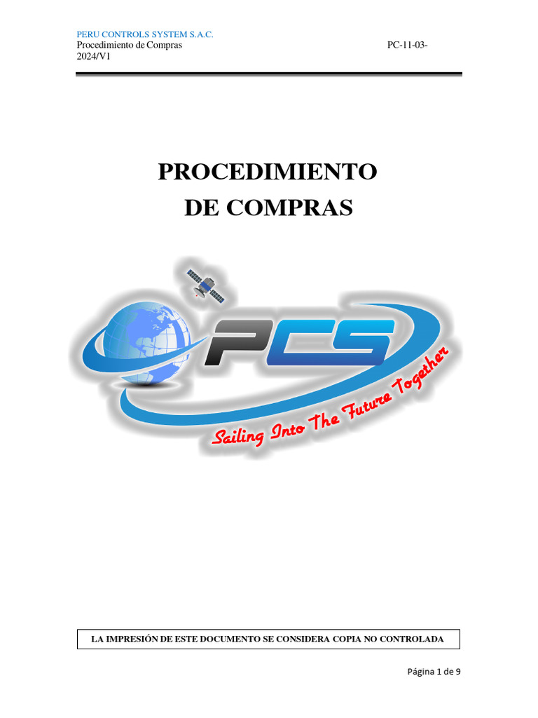 Procedimiento de Compras - Criterios para Evaluación y Selección de Proveedores 2024 | PDF ...