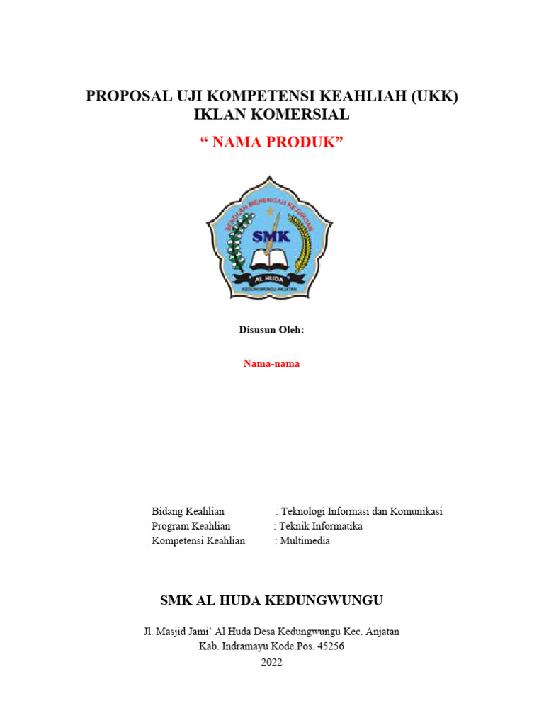 Proposal UKK Iklan Komersial Multimedia | PDF | Bisnis | Seni