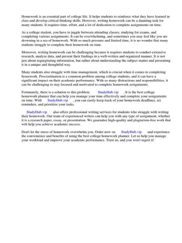 Best College Homework Planner | PDF | Homework