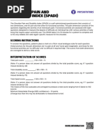 Orebro Questionnaire Scoring Guide | PDF