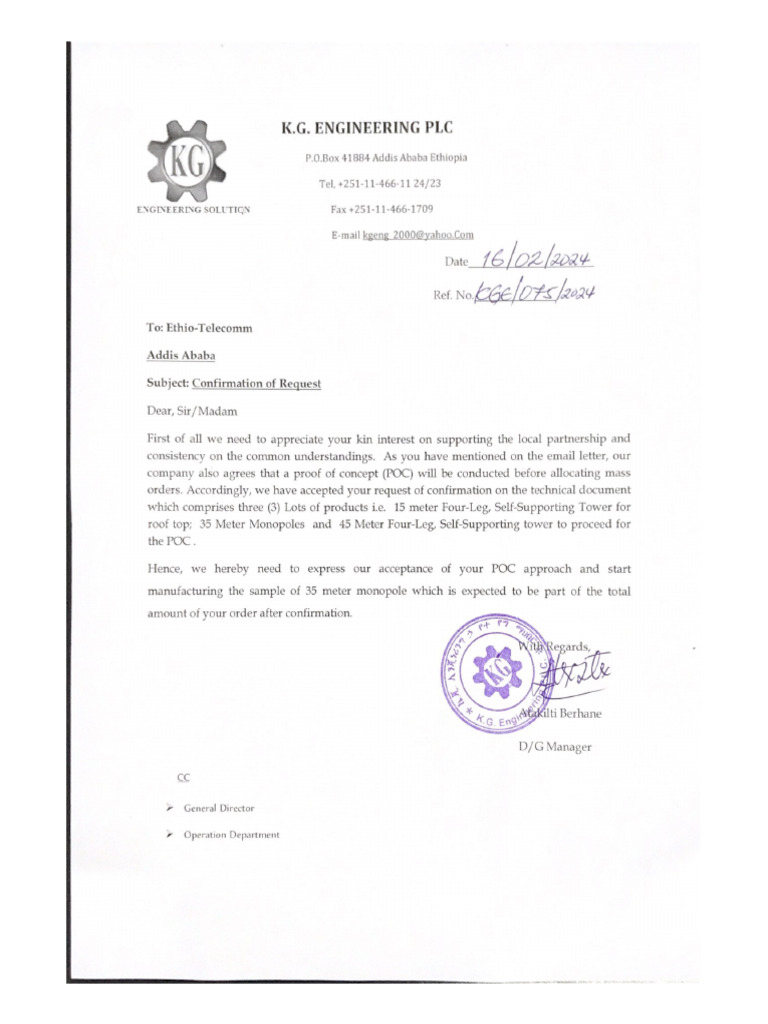 K.G. Engineering PLC | PDF